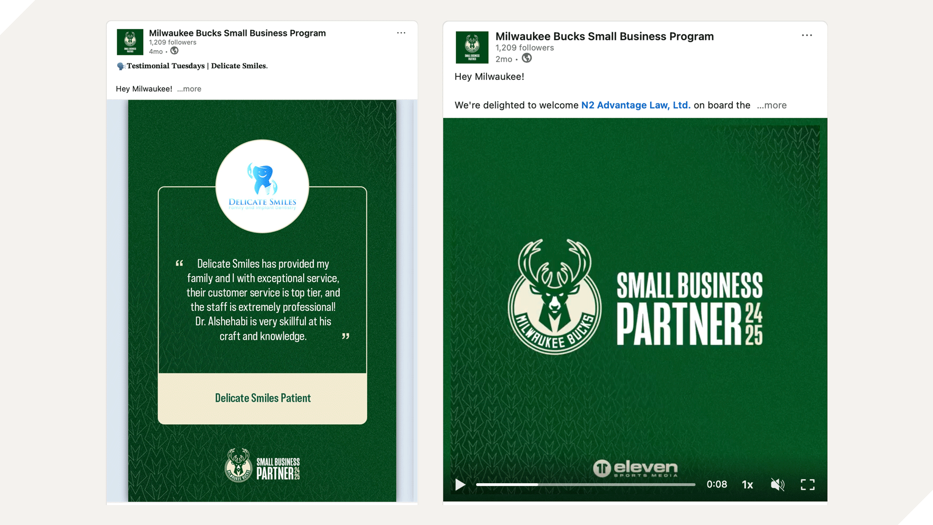 Milwaukee Bucks Small Business Program - Eleven Sports Media